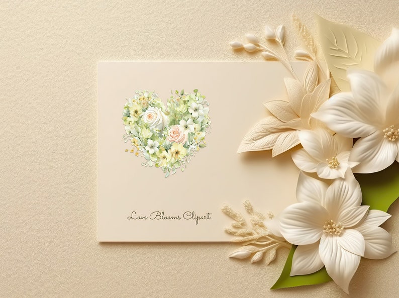 Floral Hearts Clipart Bundle, Flower Heart, Mother's Day Valentine ...