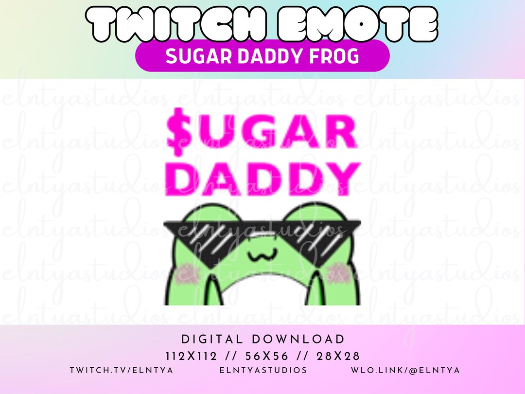 Sugar Daddy Kawaii Frog Emote - Etsy
