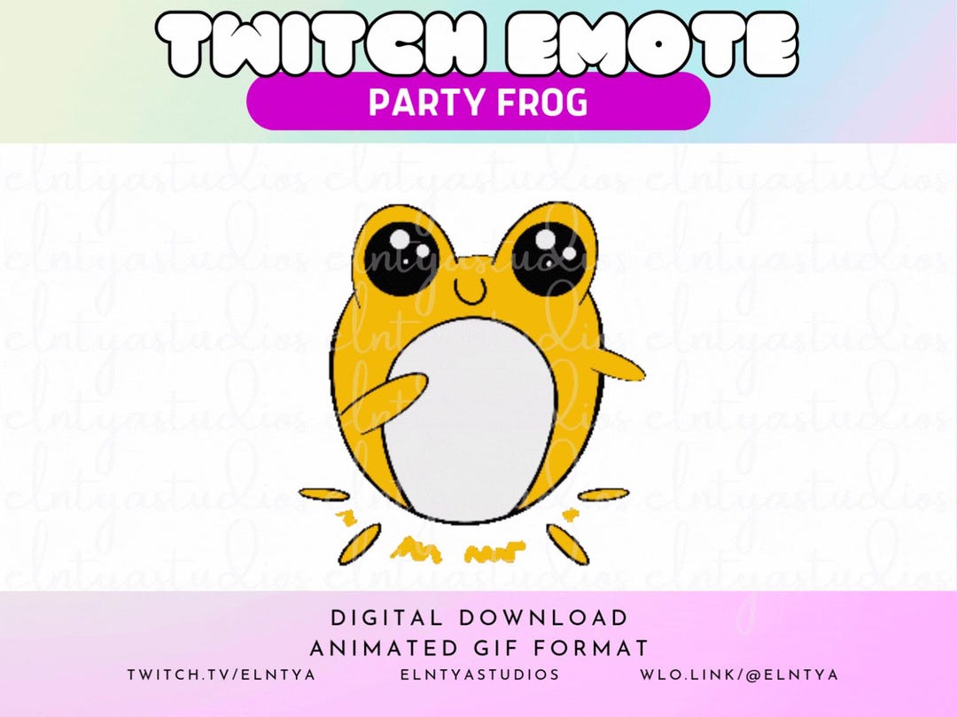 Kawaii Party Rave Animated Frog - Etsy