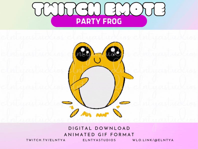 Kawaii Party Rave Animated Frog - Etsy
