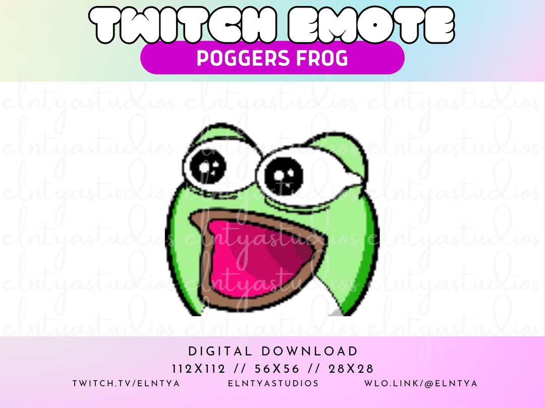 Poggers by El Kawaii Frog Emote - Etsy