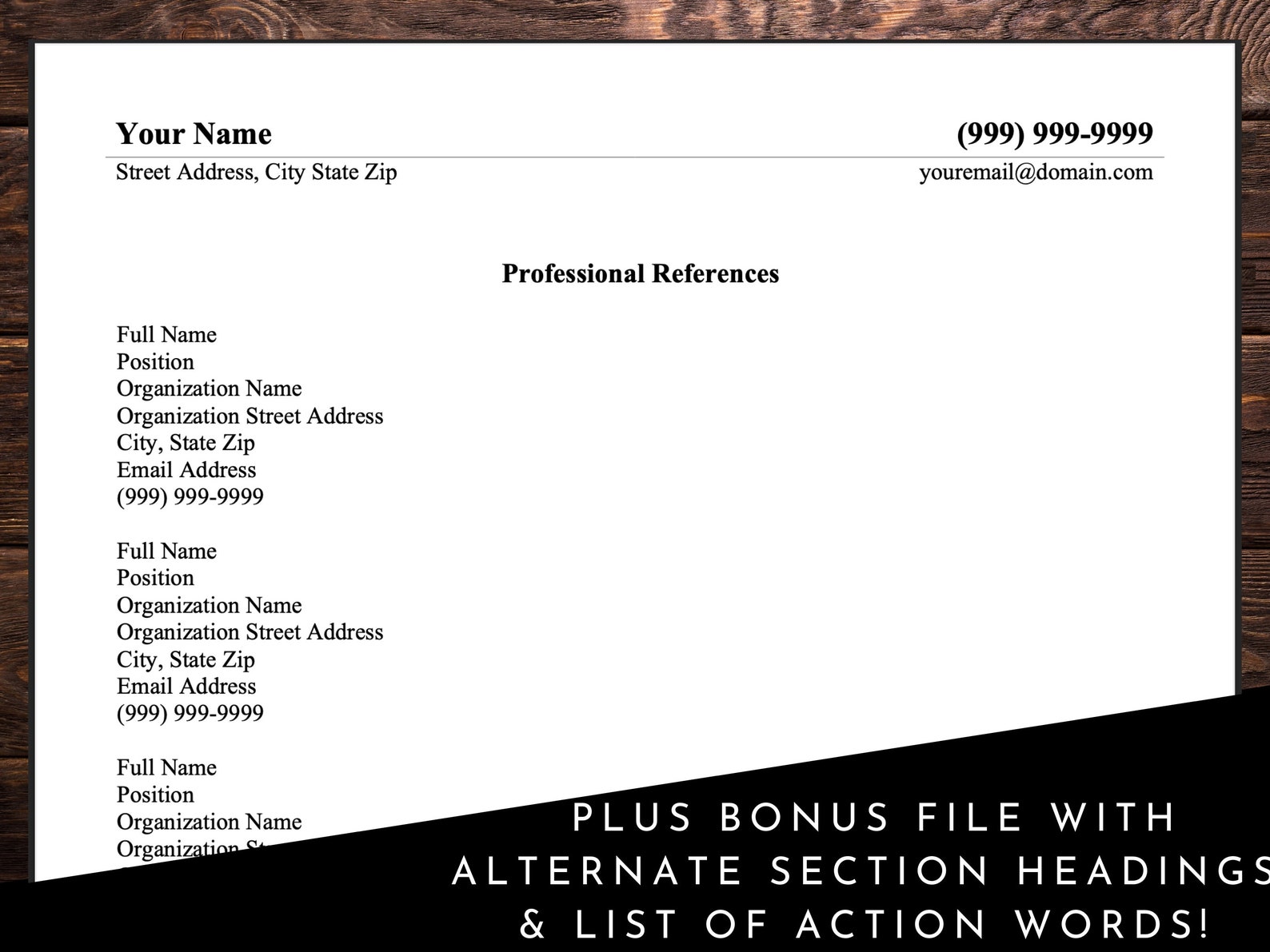 Classic Minimalist Resume Template - Friendly, Basic, Clean Design ...