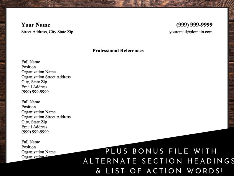 Classic Minimalist Resume Template - Friendly, Basic, Clean Design ...