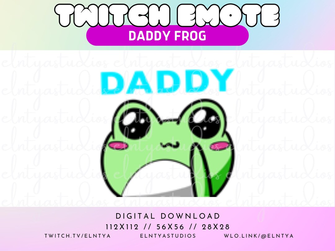 DADDY Kawaii Frog Emote - Etsy