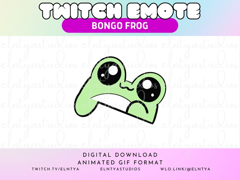 Kawaii Bongo Animated Frog - Etsy