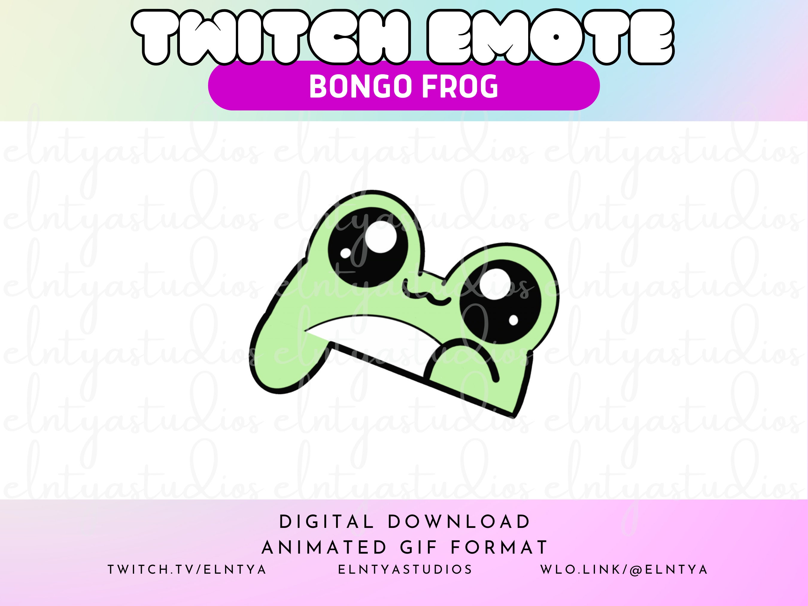 Kawaii Bongo Animated Frog - Etsy