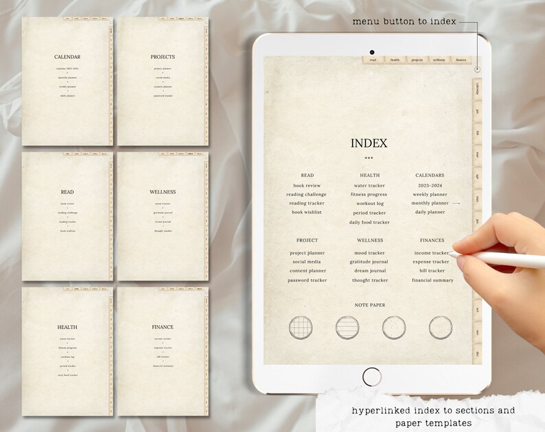 Light Academia Digital Planner 2023 2024, Vintage Planner, Notability ...