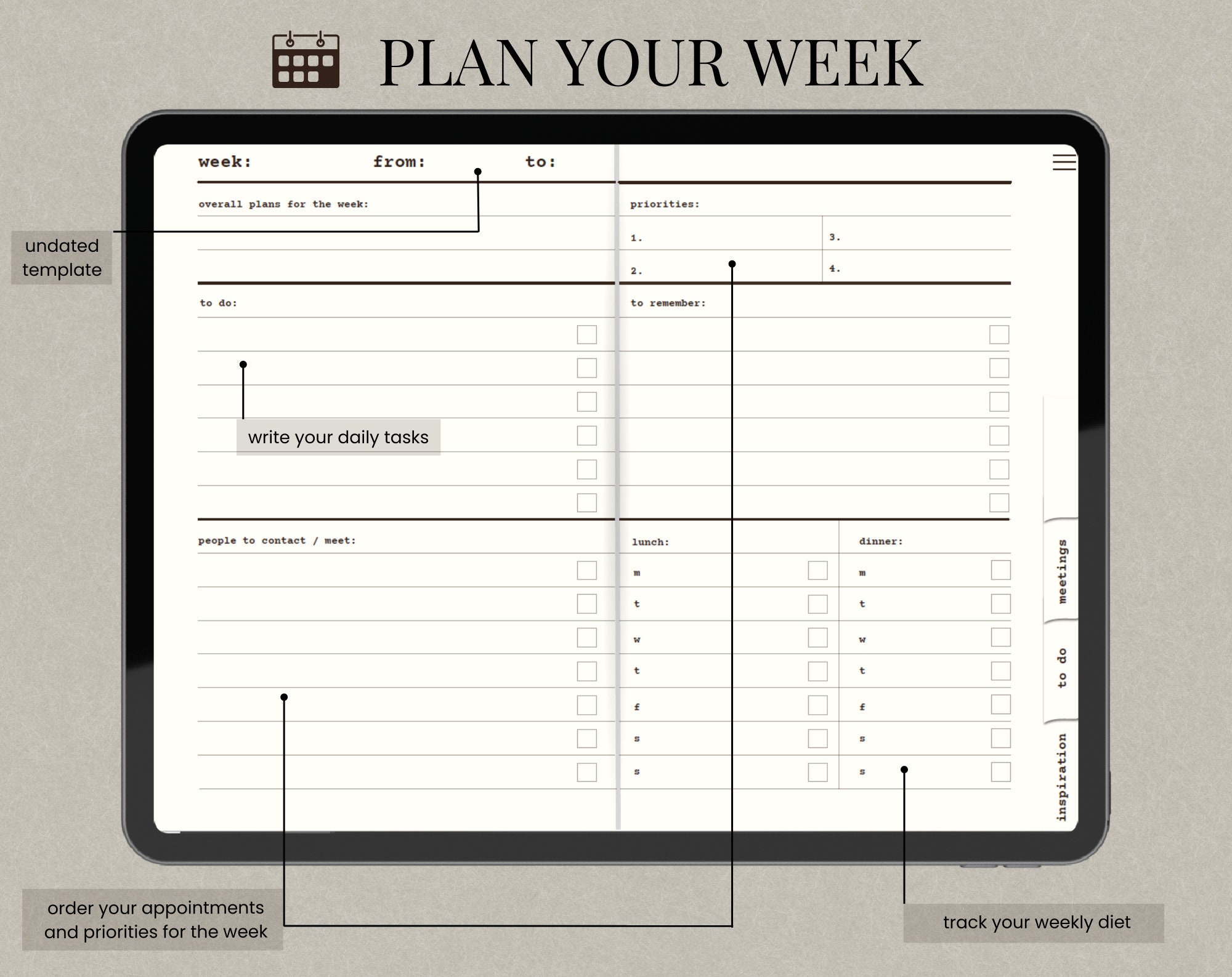 Digital Planner 2023 2024, Dated Digital Planner, Goodnotes Planner ...