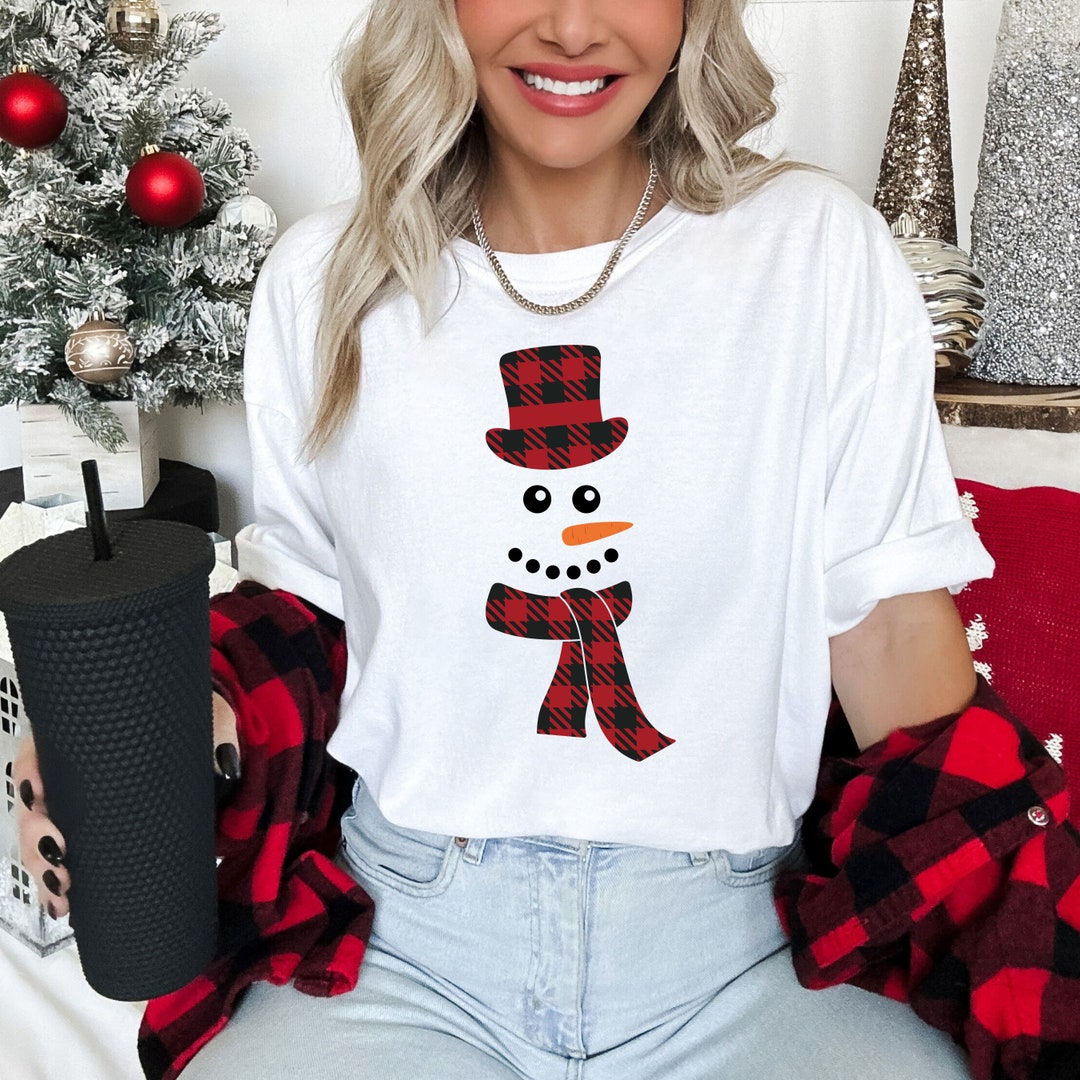 Snowman Shirt Let It Snow Shirt Christmas Snowman Shirt Merry - Etsy