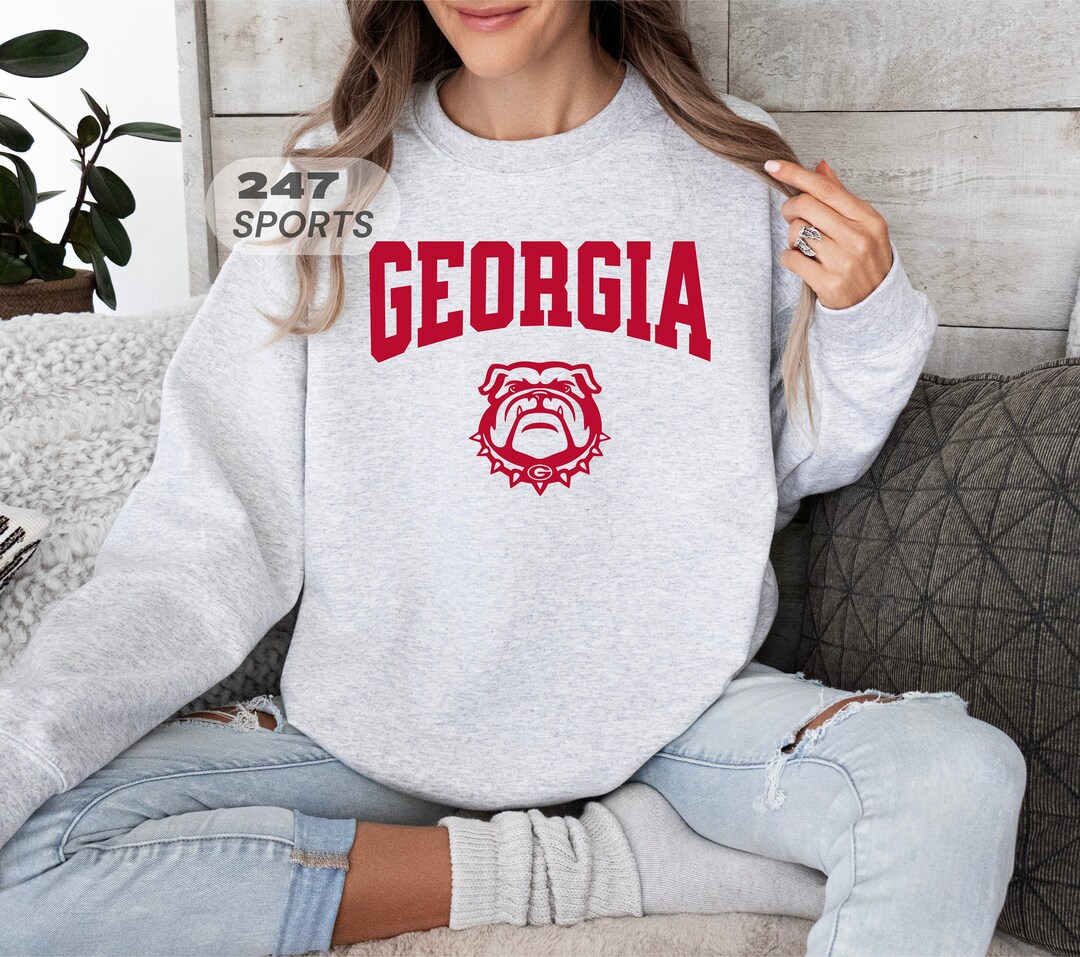 Georgia Football Team Vintage Style Sweatshirt Georgia Sweatshirt ...