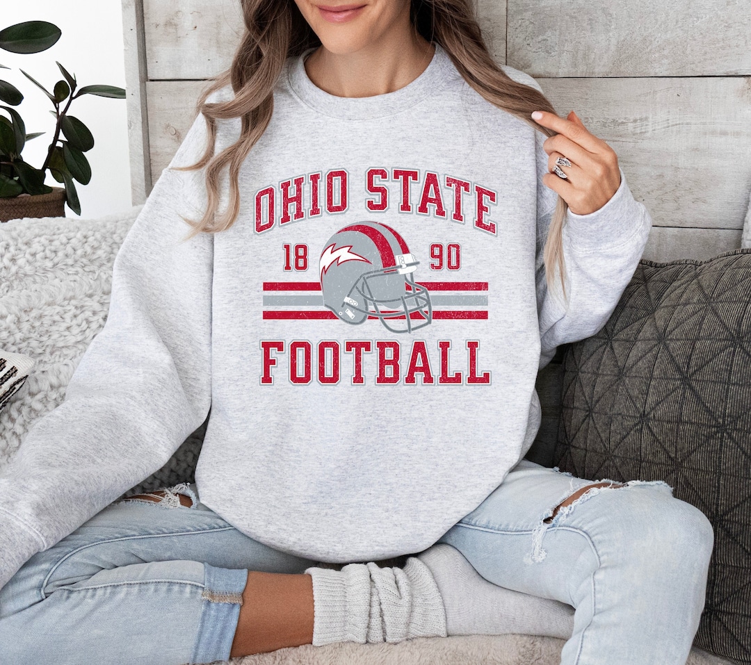 Ohio State Football Vintage Style Sweatshirt Ohio State Buckeyes Crewneck Buckeyes Sweatshirt ...
