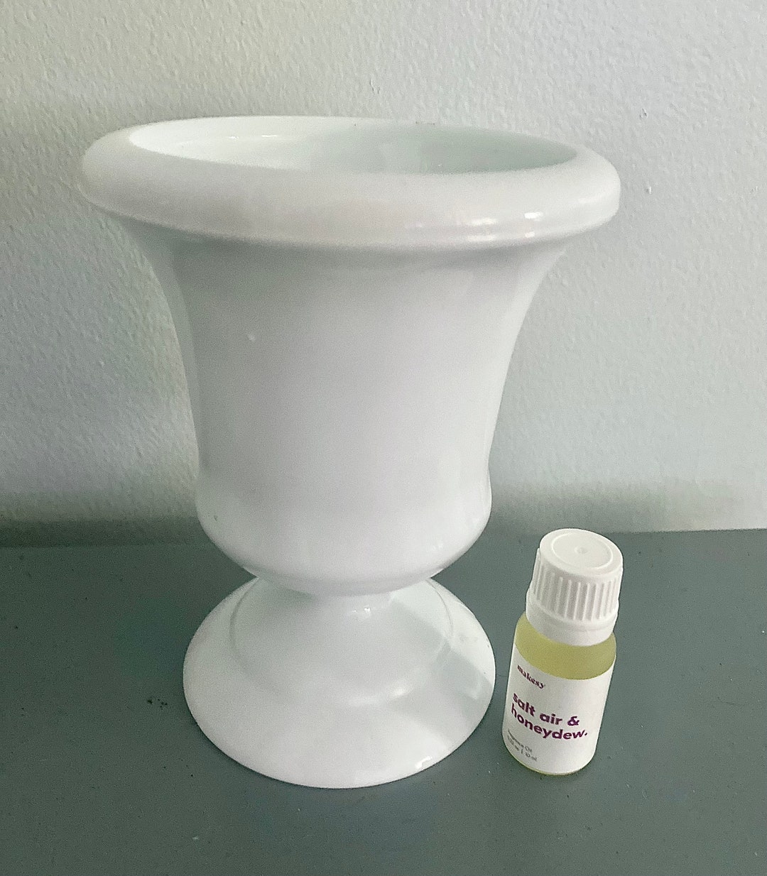 Vintage White Milk Glass Vase With Hand Poured Soy Wax Candle Infused ...