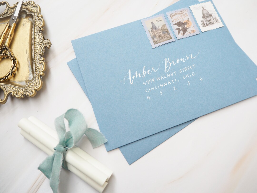 Summer Wedding Invites Envelopes Calligraphy Envelope - Etsy