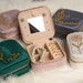 Personalized Birth Flower Velvet Jewelry Box: Bridesmaid Travel Case - Etsy