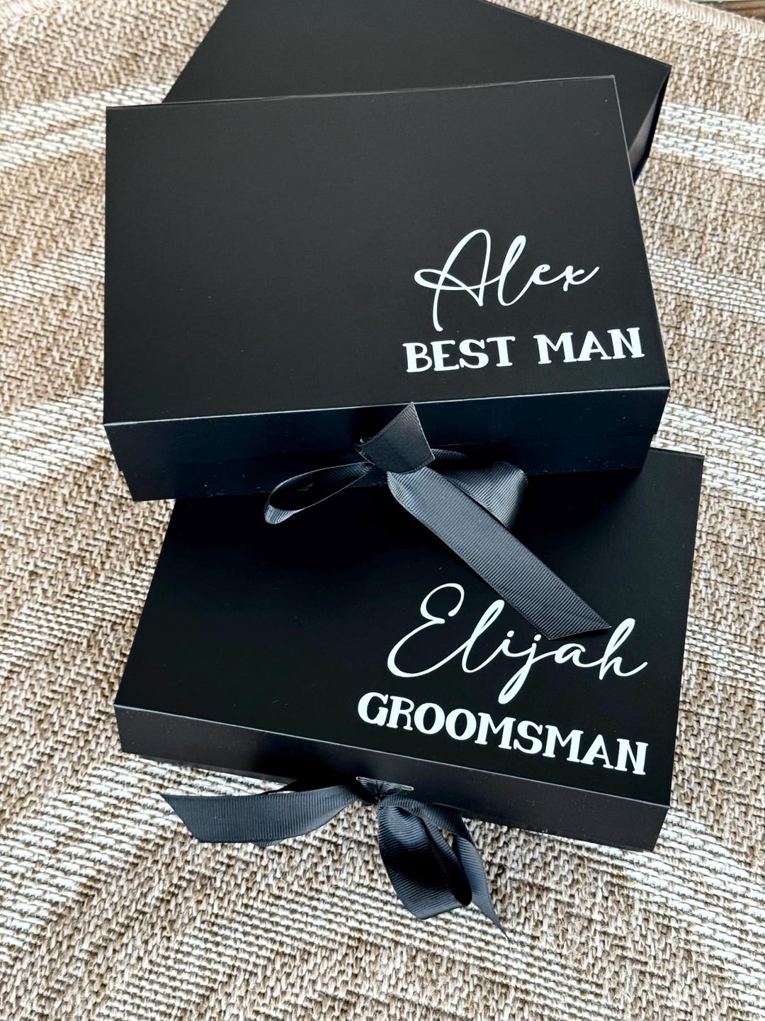 Best Man Gift Box, Groomsmen Proposal Gift Box, Empty Wedding Gift Box ...