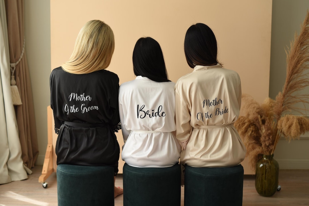 Lace Satin Bridal Robes: Mother of Bride, Bridesmaid, Wedding Party - Etsy