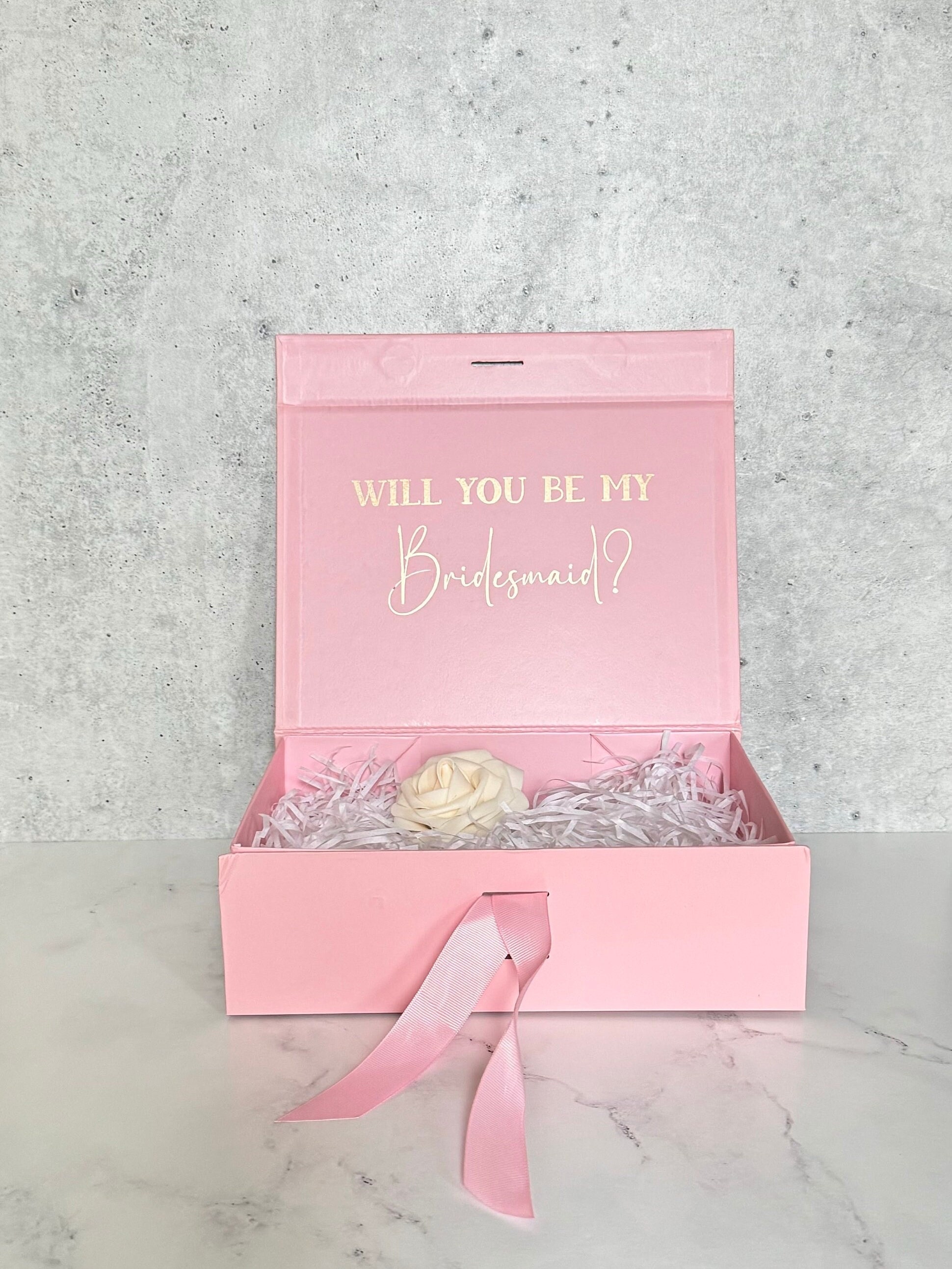 Custom Empty Gift Box, Maid of Honor Proposal, Personified Bridesmaids ...
