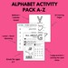 Kids Alphabet Activity Pack: Letter Coloring & Writing (PDF Download ...