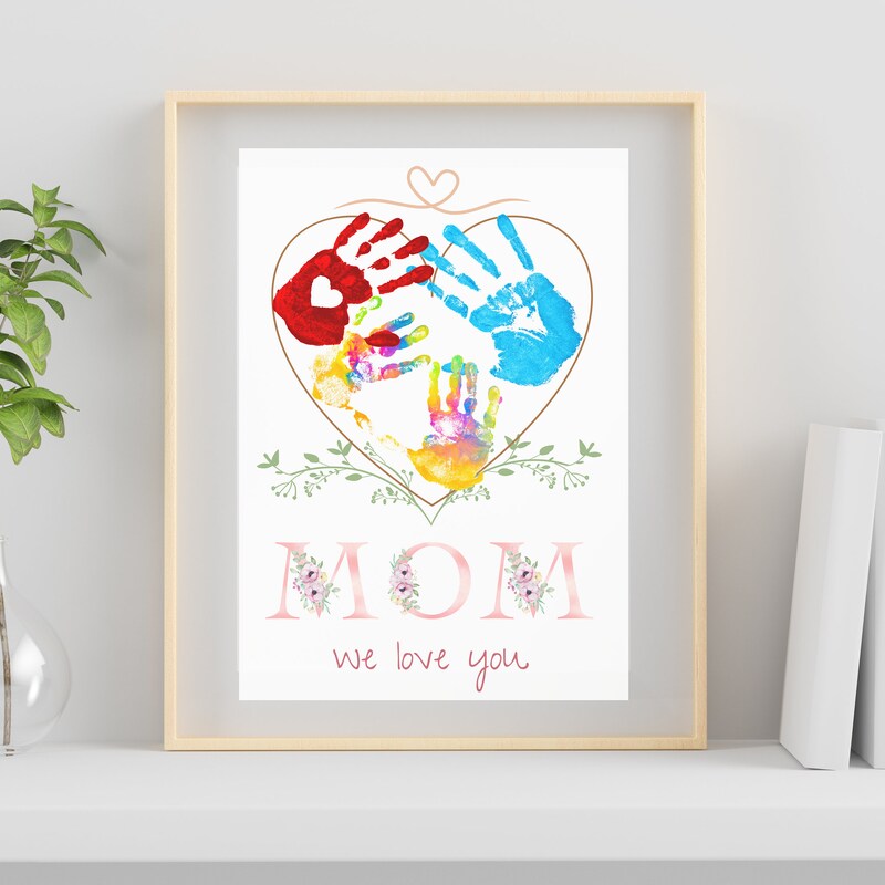 Mothers Day Handprint Art - Etsy