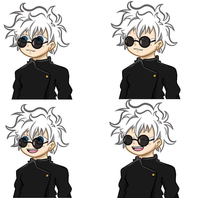 Gojo Satoru Png Tuber / Reactive Images / Jujutsu Kaisen - Etsy