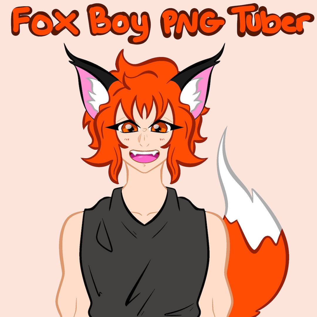Cute Fox Boy Png Tuber / Reactive Images / Vtuber - Etsy