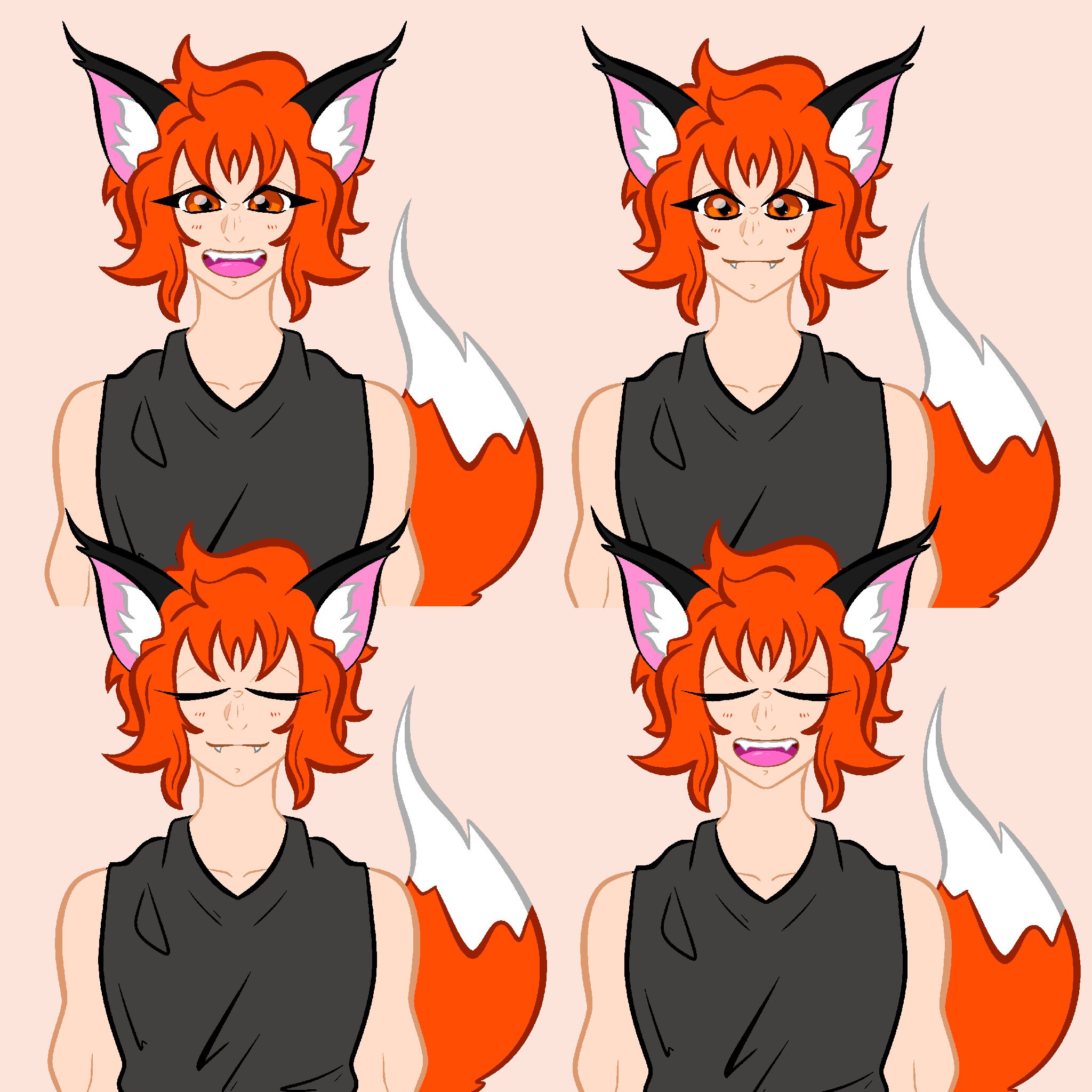 Cute Fox Boy Png Tuber / Reactive Images / Vtuber - Etsy