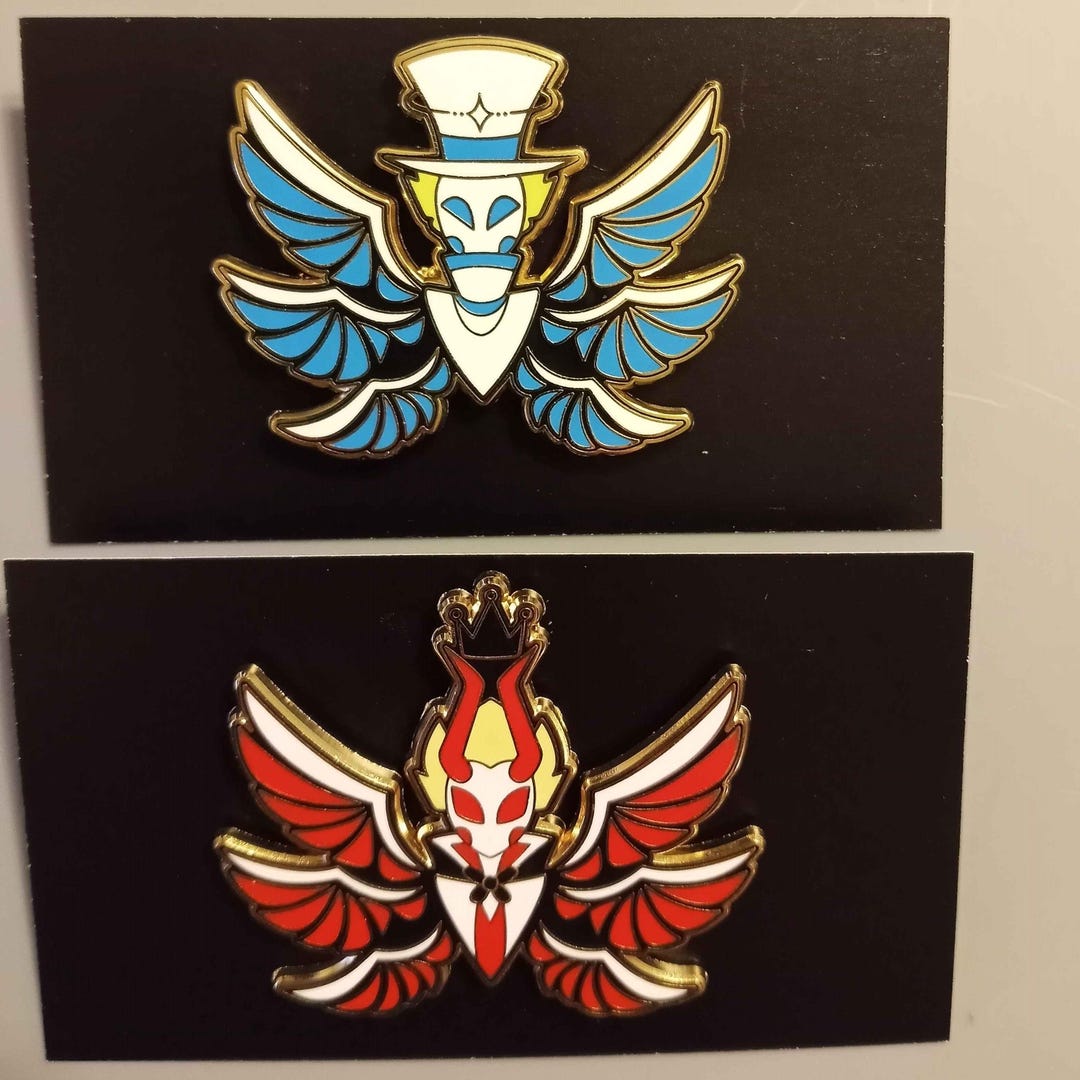 Hazbin Hotel Lucifer Enamel Pins angel and Devil 2in - Etsy