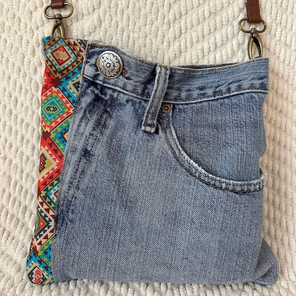 Blue Jean Purse - Etsy
