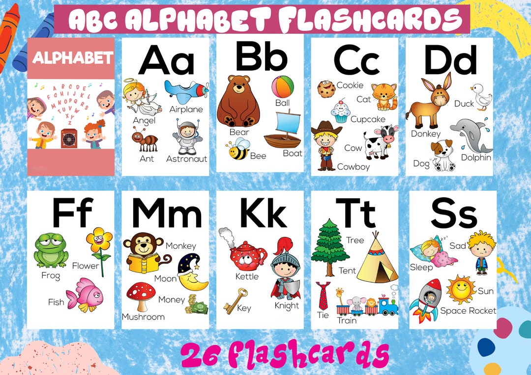 ABC Flash Cards, Educational Cards, A-Z Cards, Learn Abcs, Alphabet ...