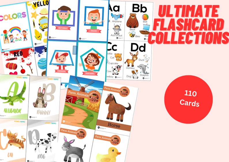 Animal Alphabet Flashcards, Color and Shape, Printable, Counting, Learn ...