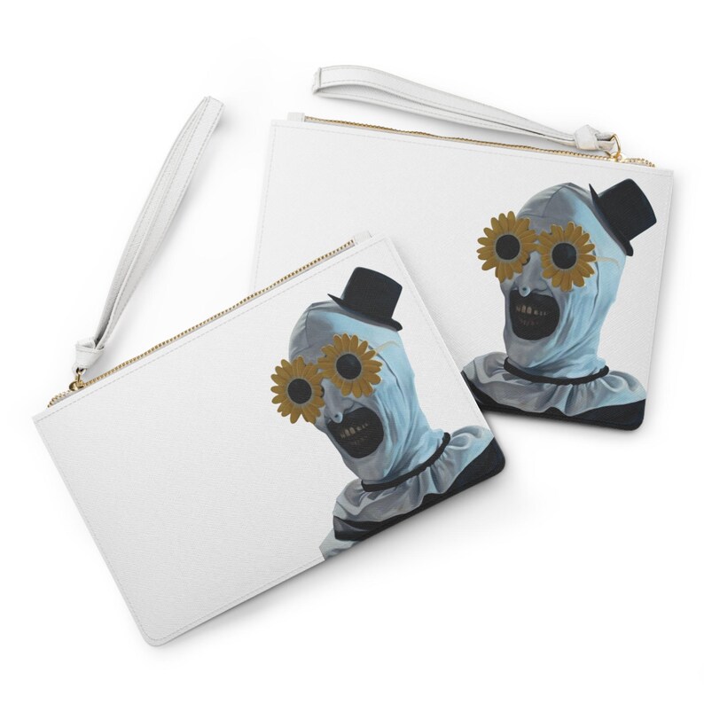 Terrifier Skeleton Art the Clown Sunflower Glasses Clutch Bag | Spooky ...