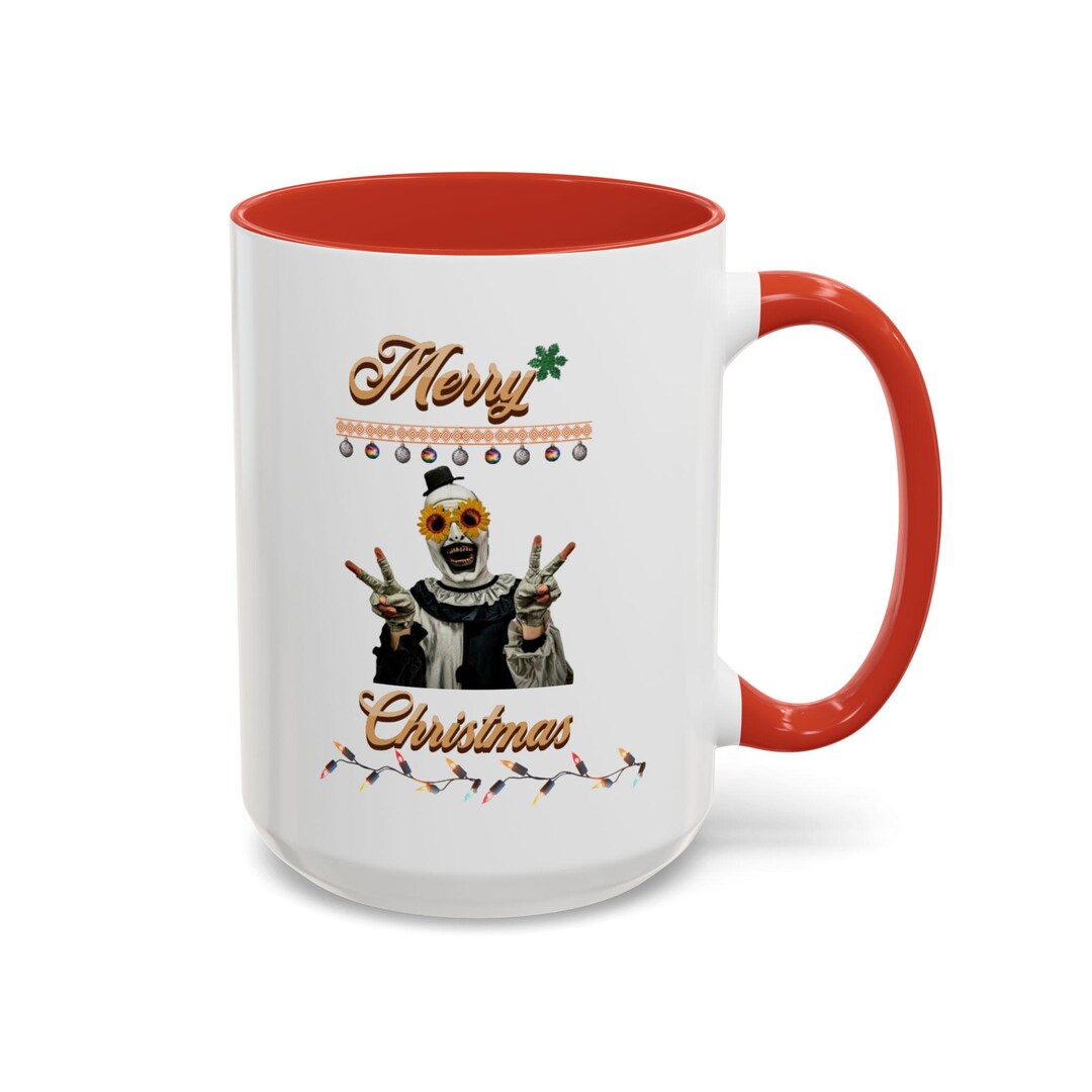 Art the Clown Terrifier Creepy Clown Merry Christmas Mug | Accent ...