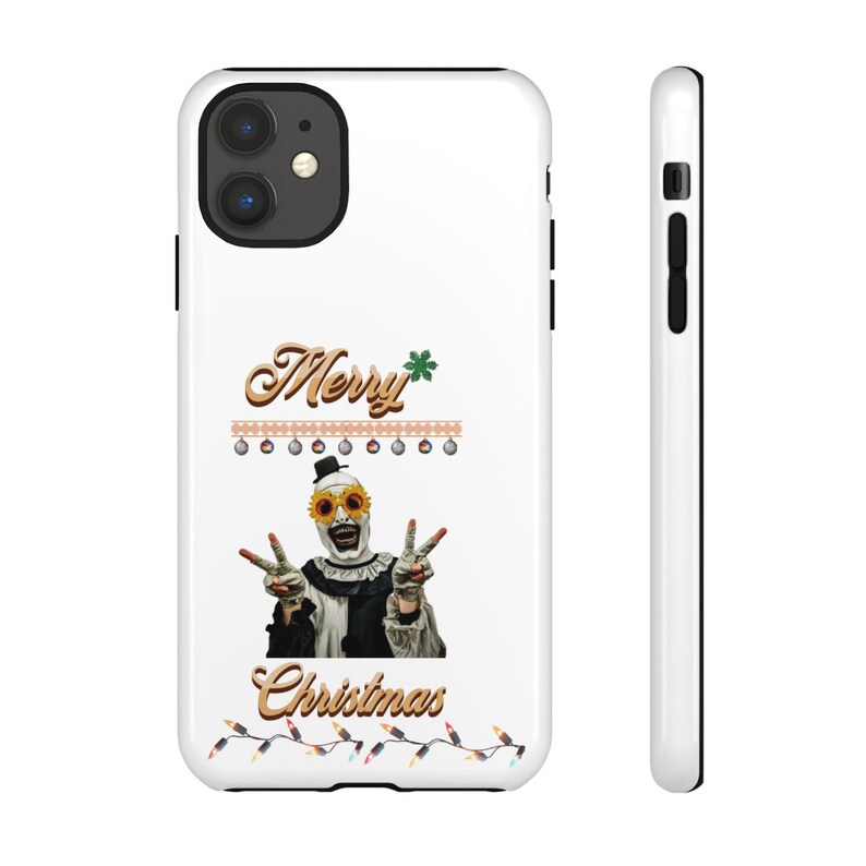 Art the Clown Terrifier Merry Christmas Clown Peace Sign Phone Tough ...