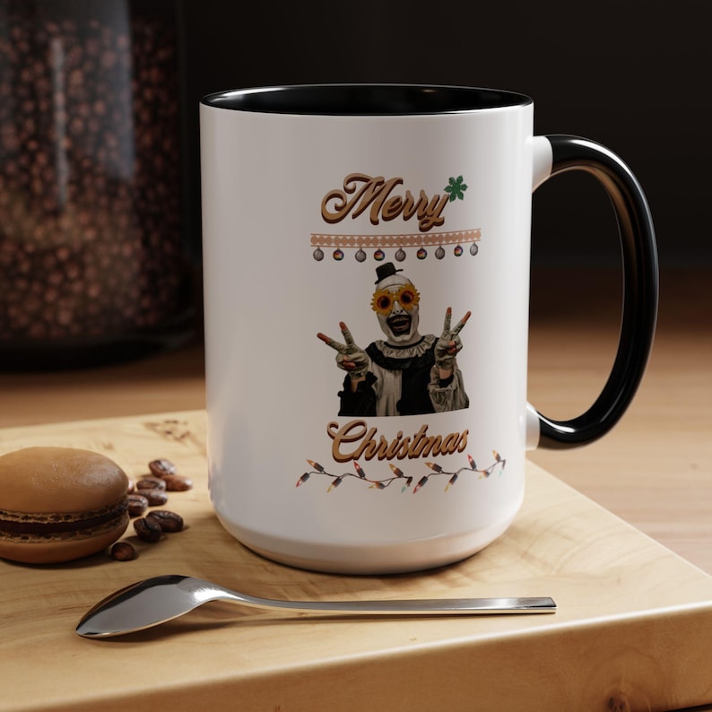 Art the Clown Terrifier Creepy Clown Merry Christmas Mug | Accent ...