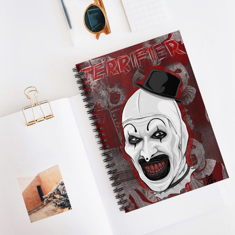 Terrifier Art the Clown Notebook Spiral Notebook | Horror Sketchbook ...