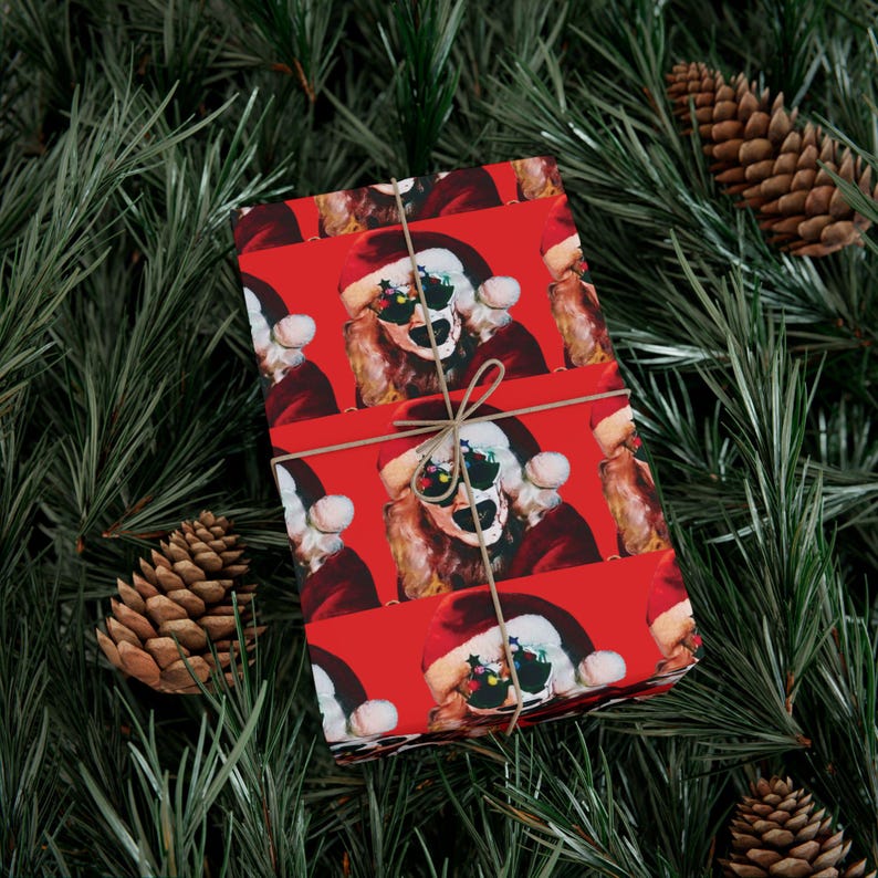 Art the Clown Terrifier Christmas Gift Wrap - Horror Xmas Wrapping ...
