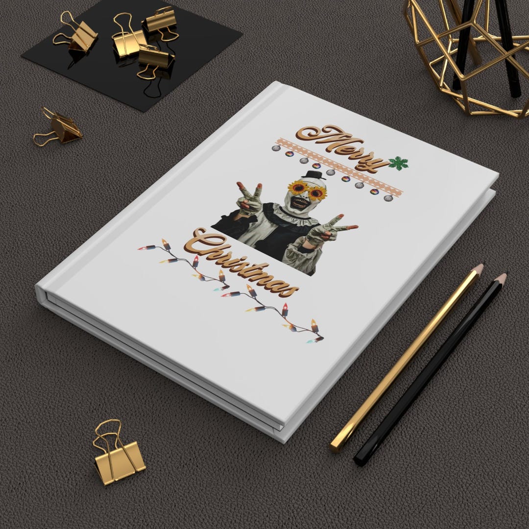 Art the Clown Terrifier Creepy Clown Merry Christmas Hardcover Journal ...