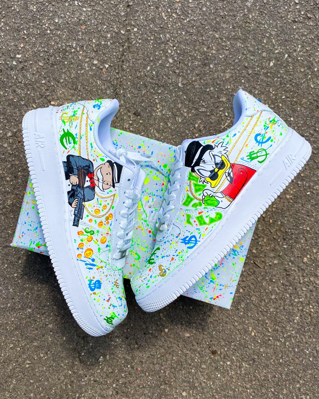 Custom Sneakers monopoly & Scrooge / Кастомные - Etsy