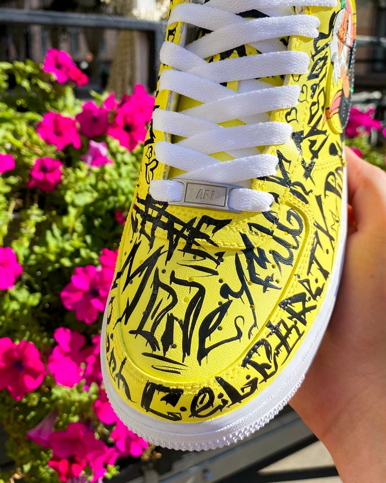 Custom Air Force (yellow) / Hand Painted Custom Sneakers - Etsy