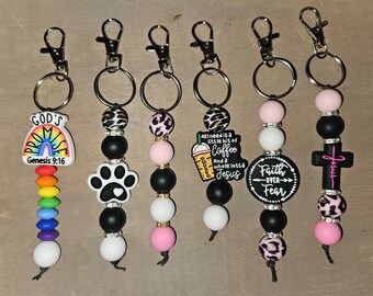 Beaded Keychain - Etsy