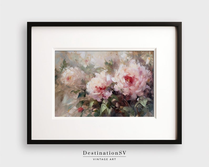Vintage Rose Painting Vintage Rose Wall Art Print Rose - Etsy
