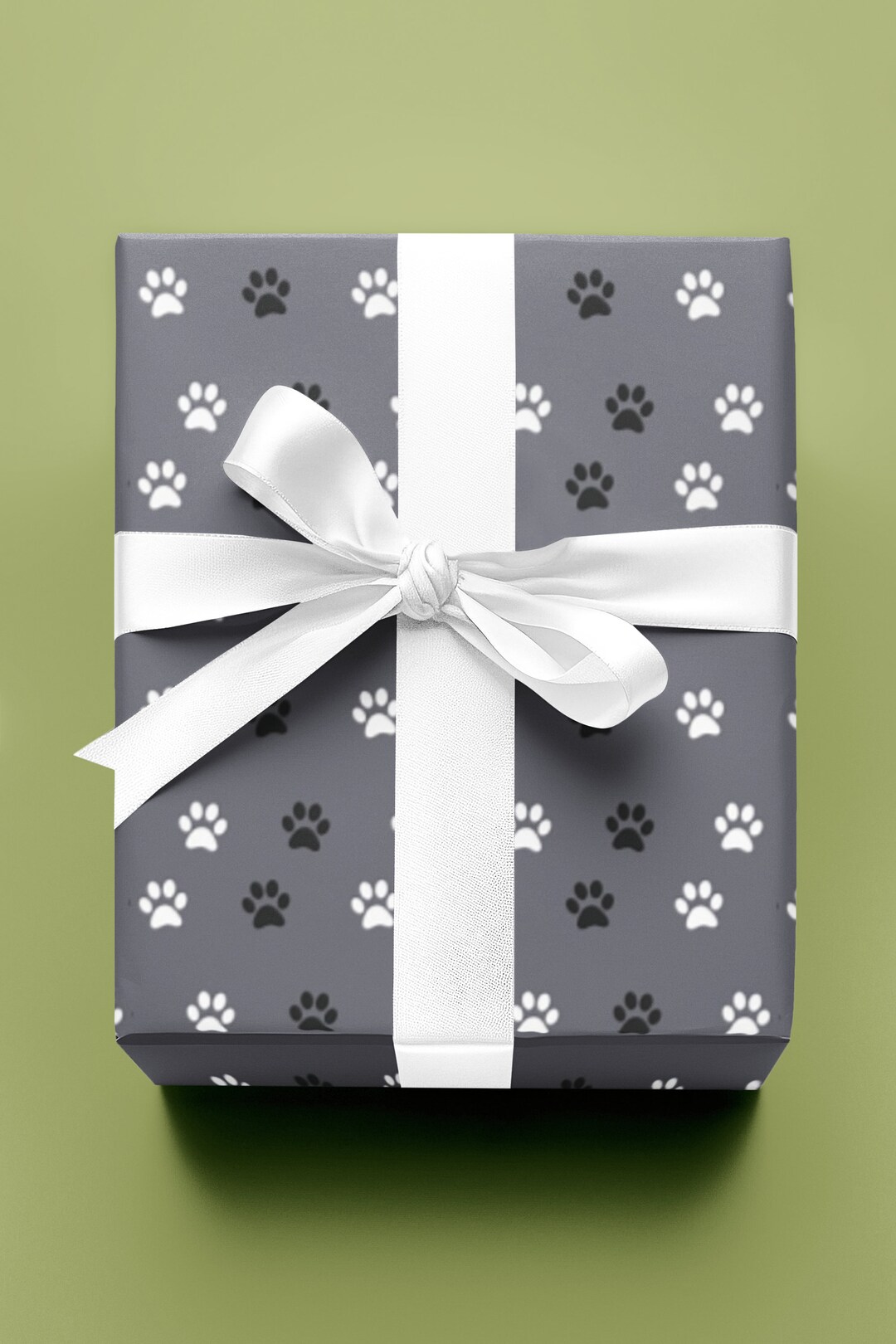 Dog Paw Print Theme Wrapping Paper Matte or Satin Finish 30 X 20 Roll ...