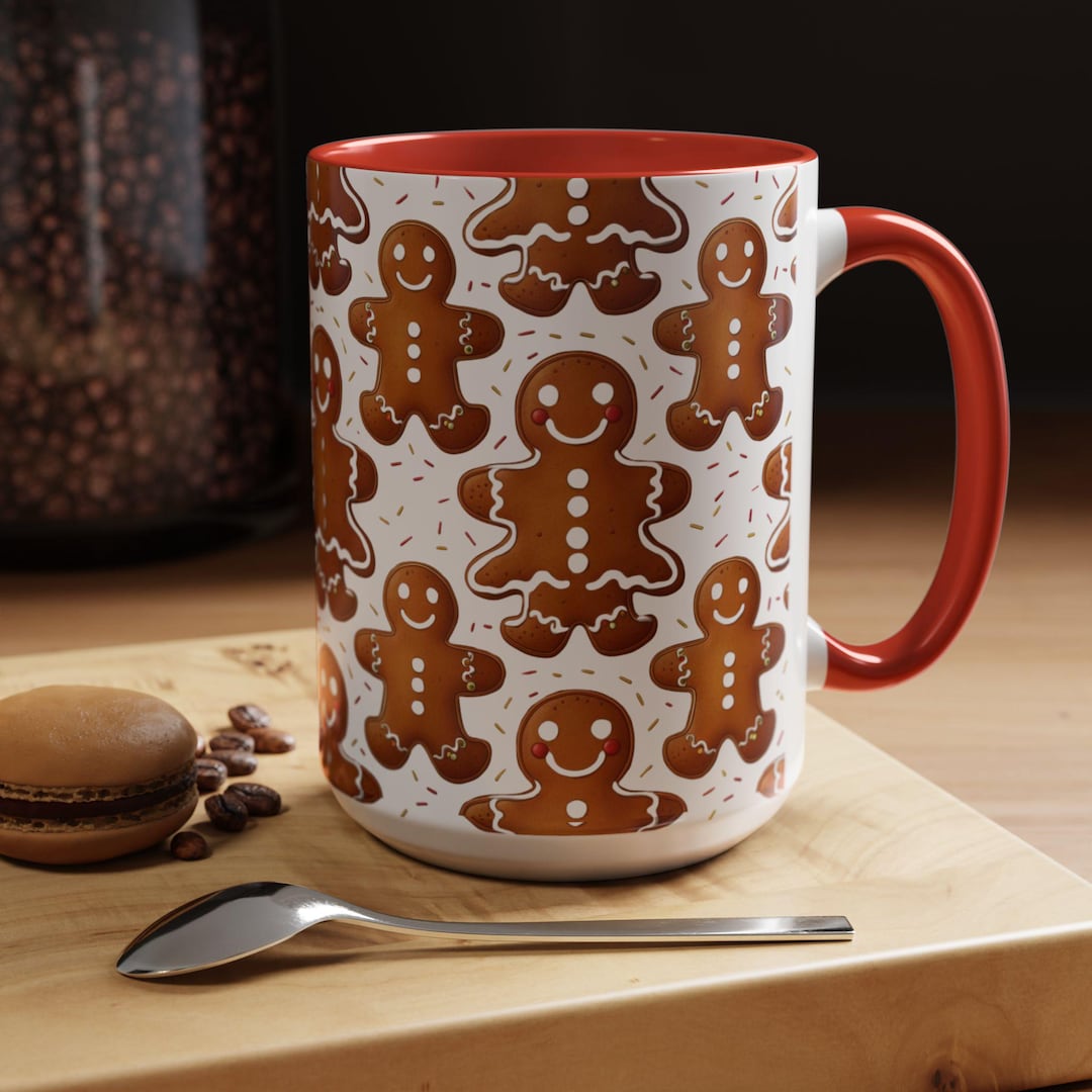 Gingerbread Christmas Mug, 15oz Christmas Mug, Gingerbread Man ...