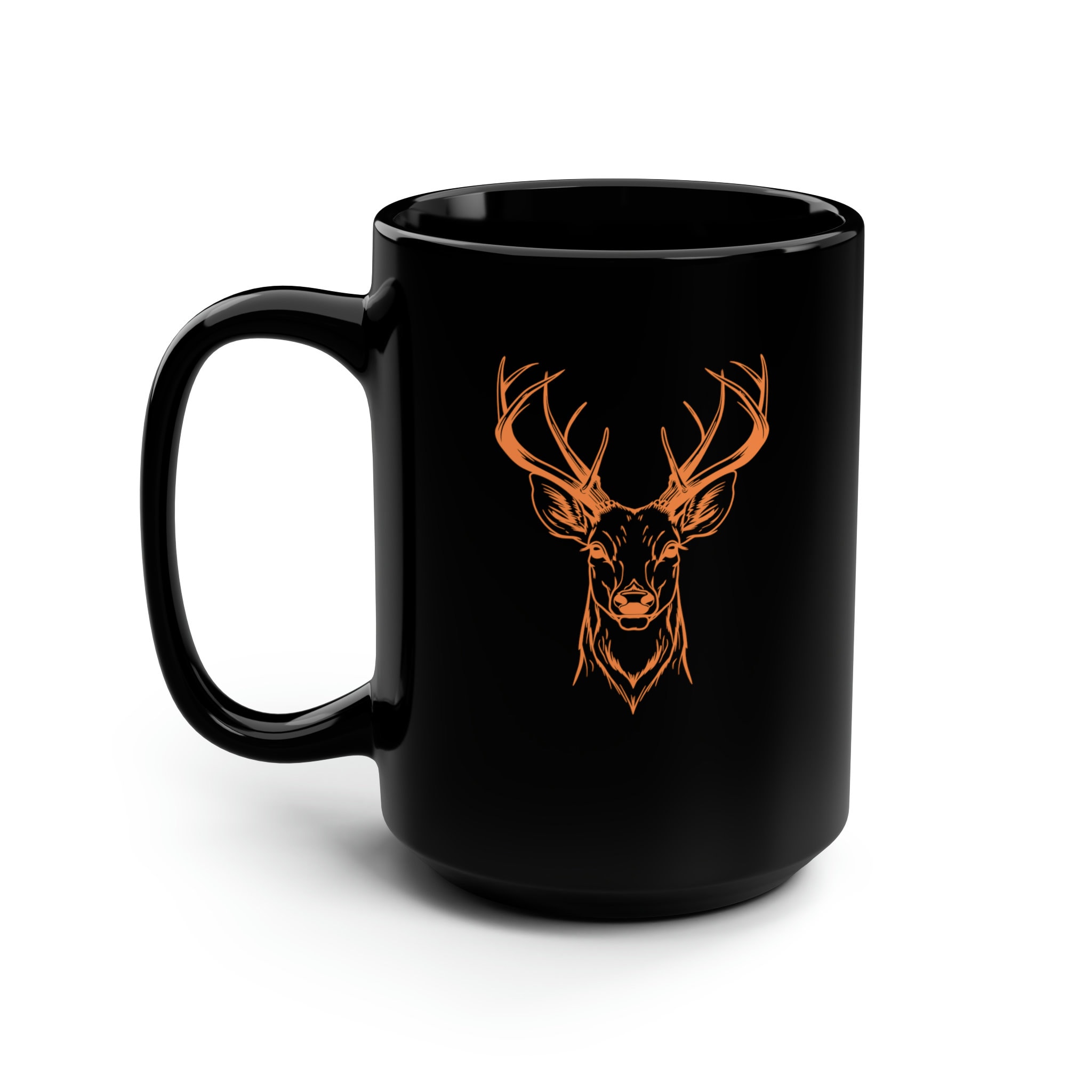 Deer Hunter, Hunter Orange, Hunter Logo,black Coffee Mug, 15oz Gift for ...