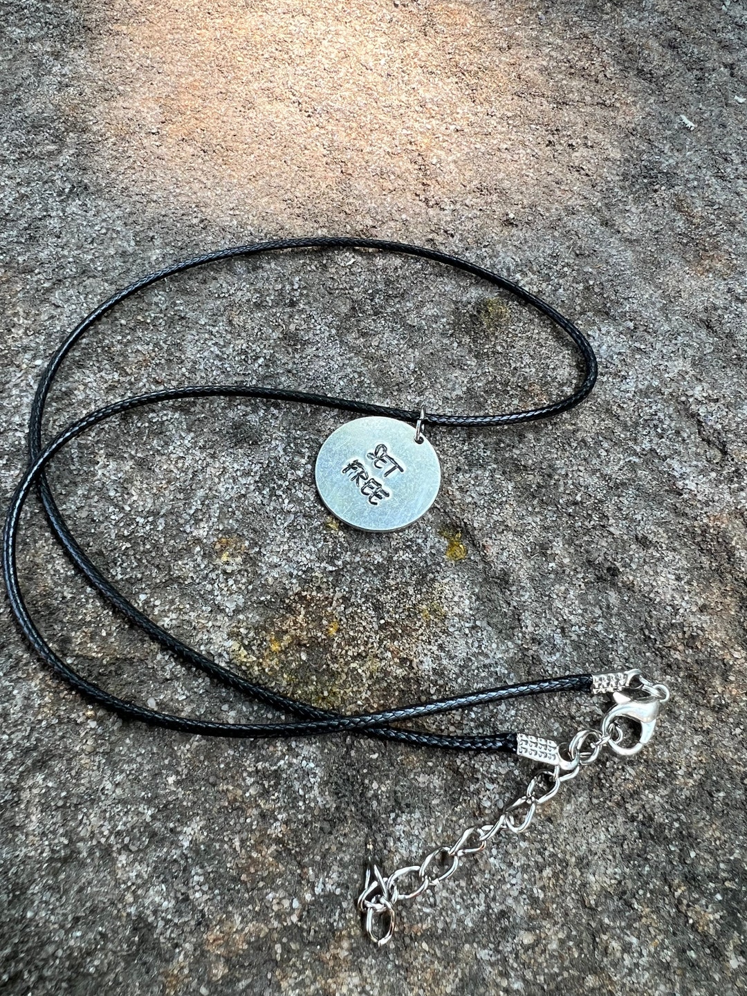 Personalized Inspirational Round Aluminum Pendant Necklace - Etsy