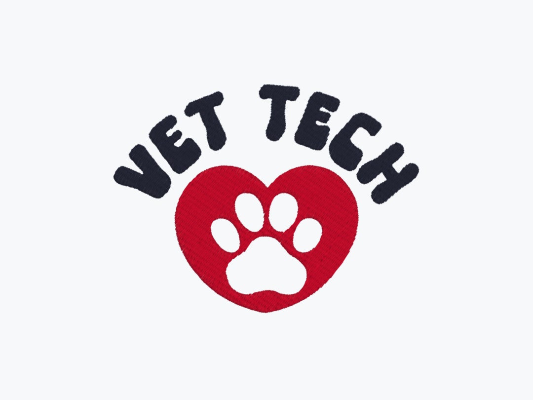 Vet Tech Embroidery File Design 4 X 4 Inch Hoop Veterinary Technician ...