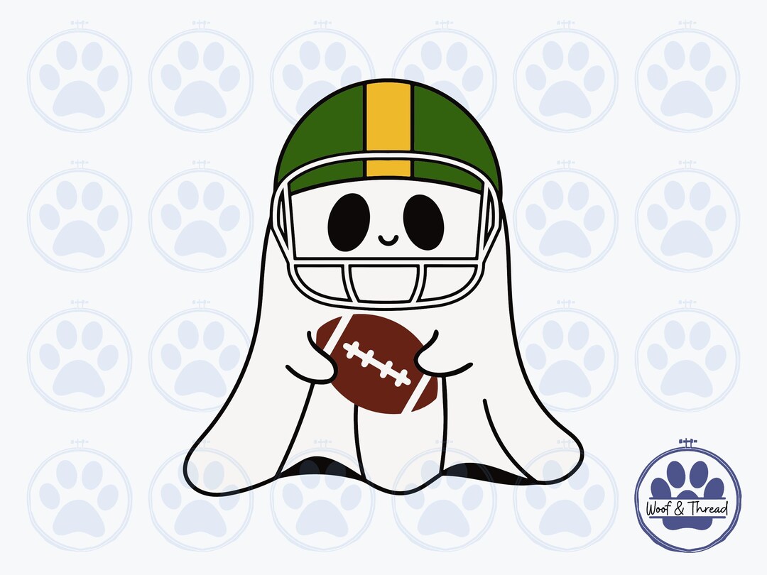 Football Ghost Clipart Trendy SVG PNG, JPEG, Cricut Cut File ...