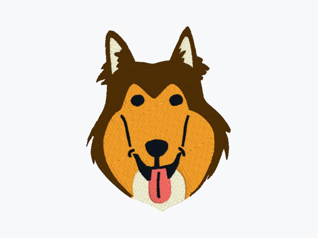 Rough Collie Machine Embroidery File Design 4 X 4 Inch Hoop Lassie ...
