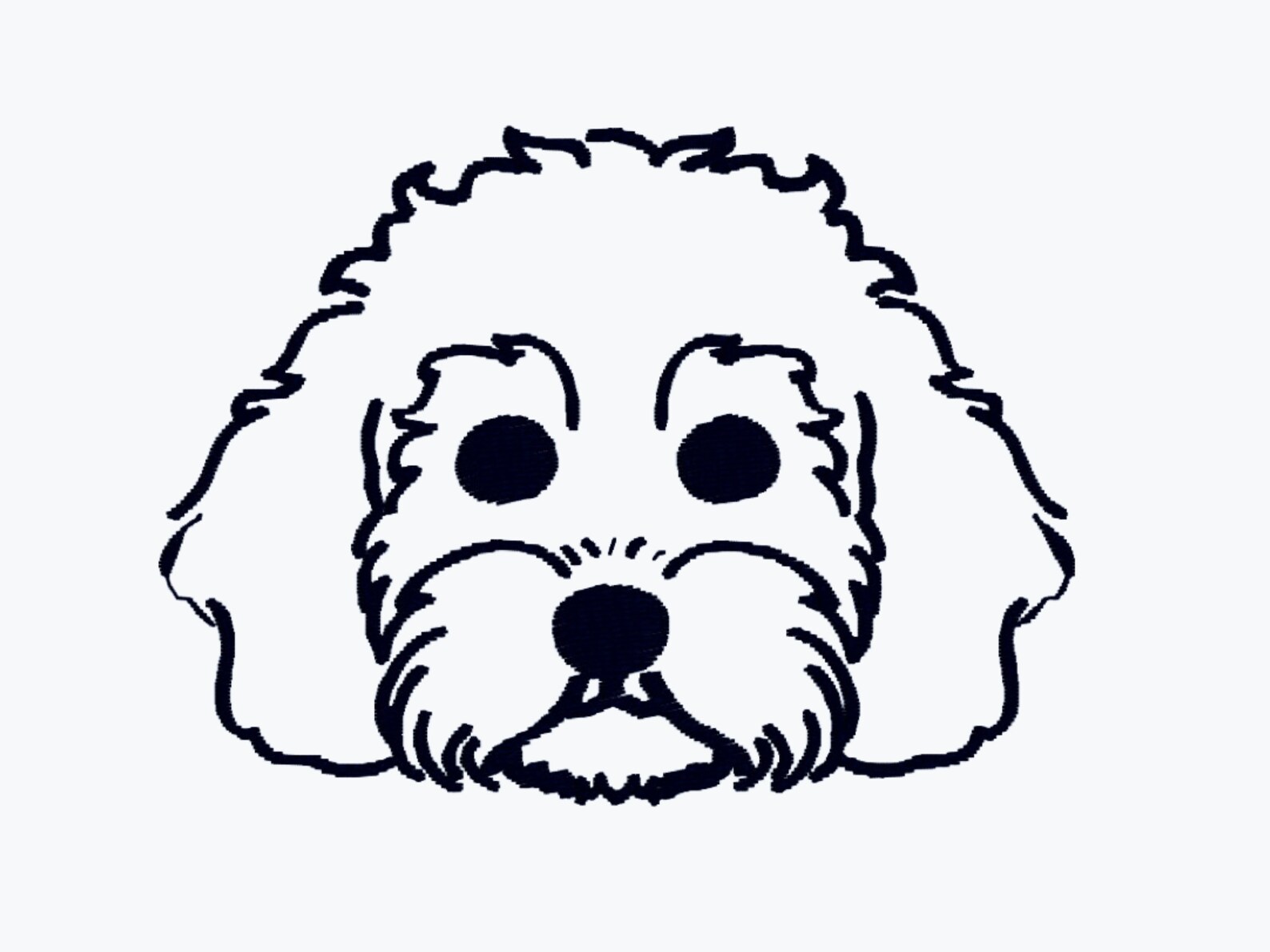 Cockapoo Machine Embroidery File Design 4 X 4 Inch Hoop Cockapoo ...