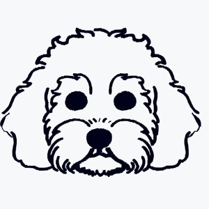 Cockapoo Machine Embroidery File Design 4 X 4 Inch Hoop Cockapoo ...